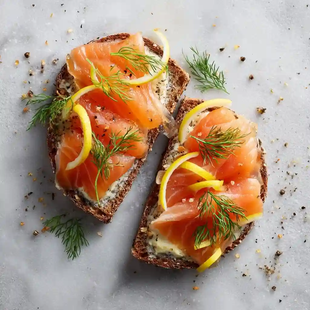 Quel pain avec saumon fumé – croquant, sain et parfait pour l’apéro