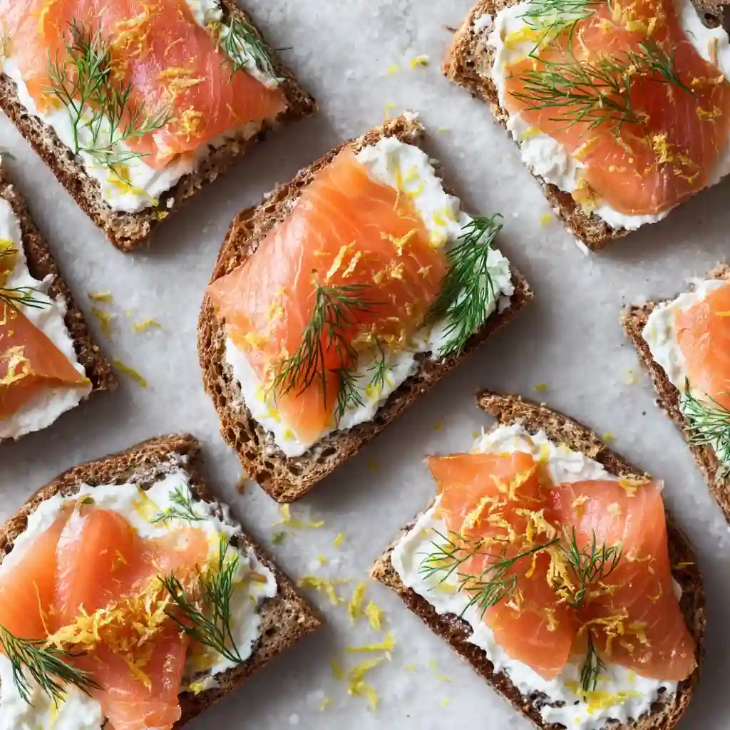 Quel pain avec saumon fumé – croquant, sain et parfait pour l’apéro