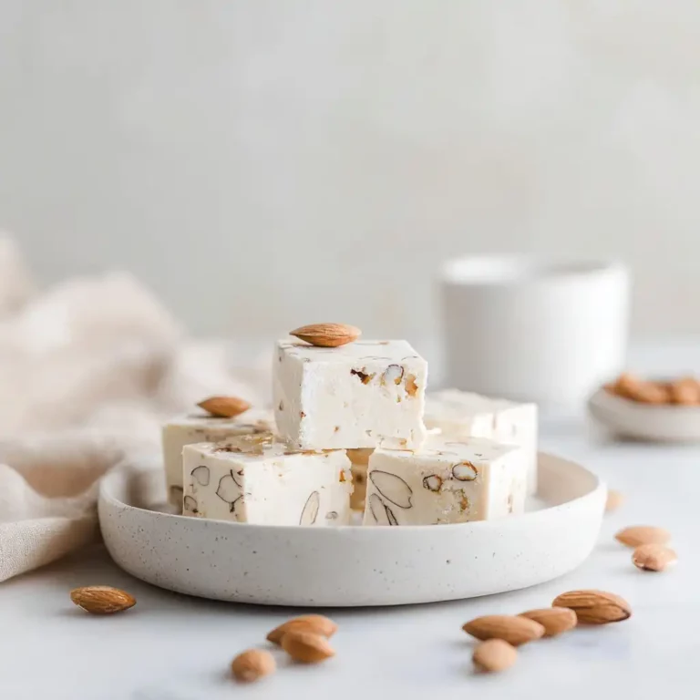 Nougat maison tendre au miel et amandes – sans glucose