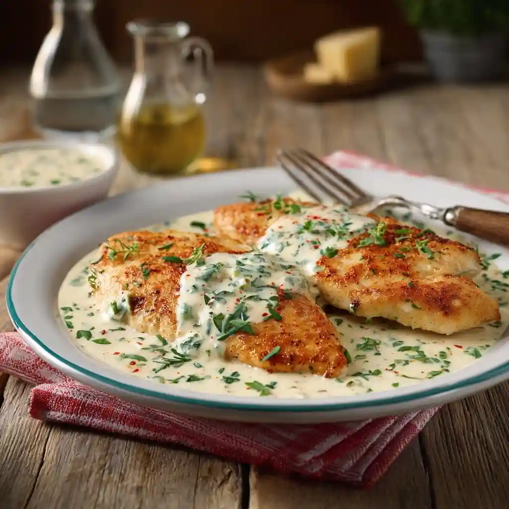 Escalope de poulet à la crème légère – Prête en 25 min
