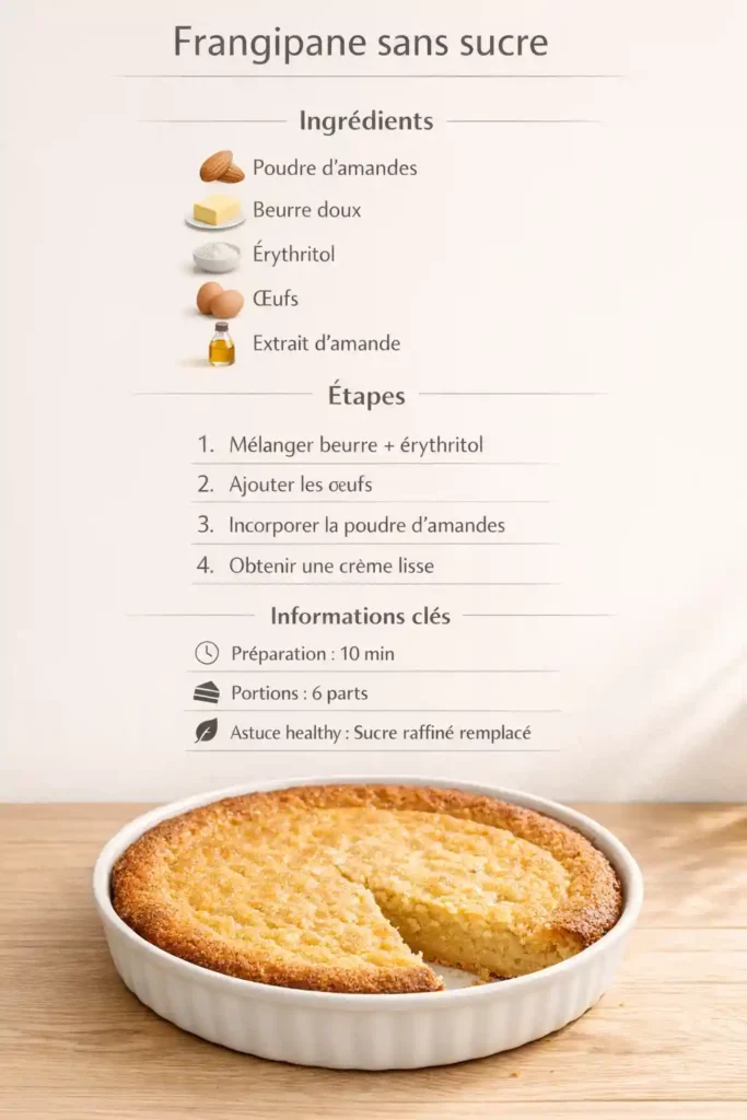 Frangipane sans sucre – Légère, gourmande et facile (10 min)
